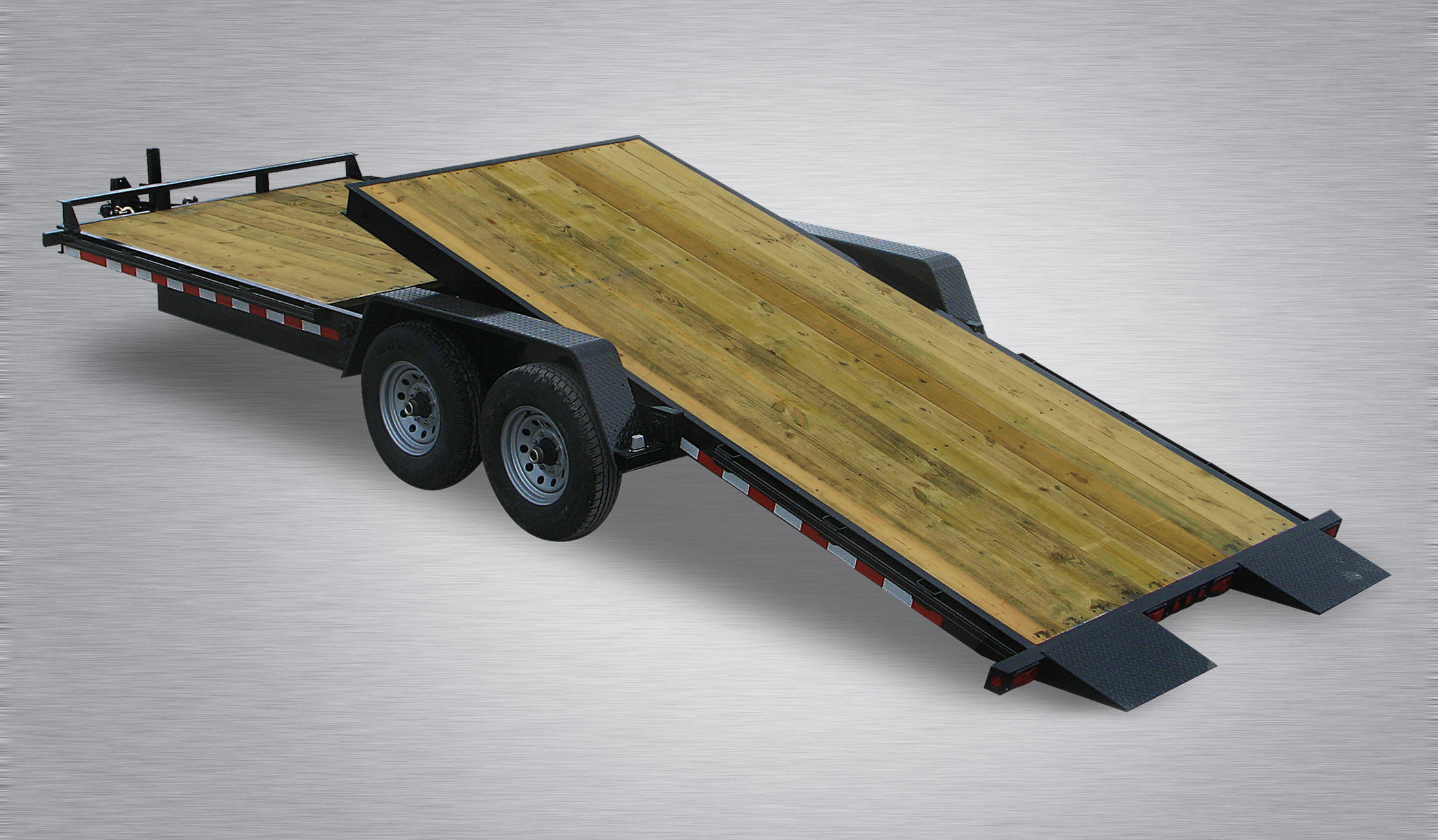 15000 GVWR Professional Grade Wood Floor Equipment Tilt Trailers